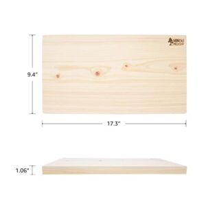 CUSTOMGRIPS BY SISO SAFETY Hinoki Wooden Cutting Board, Premium Grade Reversible Cutting Board Made of Cypress Wood, Multipurpose Chopping Board for Meat, Vegetables and Charcuterie