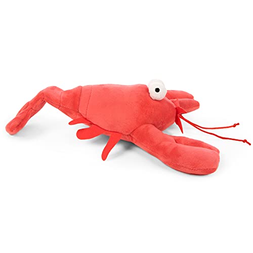 goDog Action Plush Lobster Animated Squeaky Dog Toy, Chew Guard Technology - Red, One Size