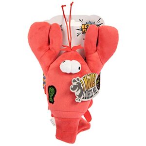 goDog Action Plush Lobster Animated Squeaky Dog Toy, Chew Guard Technology - Red, One Size