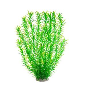 aquarium plastic plants large, artificial plastic long fish tank plants decoration ornaments safe for all fish 21 inches tall (j07 green)