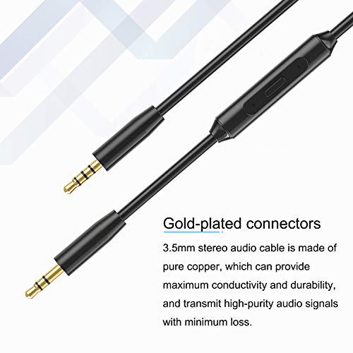 Ancable Replacement 3.5mm Headset Audio Cable Compatible with Skullcandy Headphone, 3.5mm Stereo Cord with Mic and Volume Control for Skullcandy Crusher, Hesh, Hesh 2, Hesh 3, Venue, Grind Headphones