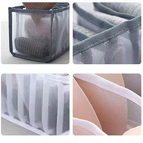 La Ka King Underwear Drawer Organizer Three-Piece Suit Bedroom Closet Bra Sock Bathroom Drawer Organizers Clothes Dresser Organization Small and Storage Drawers(White)