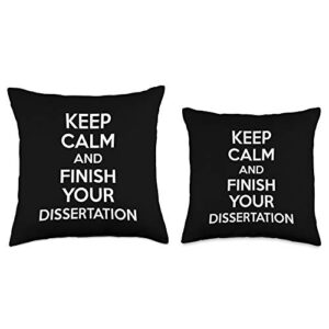 Phd Doctorate Graduation Gifts Defense Party Phd Student Doctoral Candidate Gifts Dissertation Throw Pillow, 16x16, Multicolor