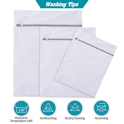 2PCS, Premium Fine Mesh Laundry Bags (1L+1M). To Prevent Wrinkling, Tweaking, Twine, Reduce Abrasion, Protect Delicates, Store and Pack Luggage. For Underwear, Bra, Pantyhose, Socks Machine Wash.