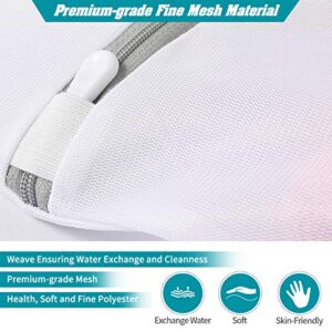 2PCS, Premium Fine Mesh Laundry Bags (1L+1M). To Prevent Wrinkling, Tweaking, Twine, Reduce Abrasion, Protect Delicates, Store and Pack Luggage. For Underwear, Bra, Pantyhose, Socks Machine Wash.