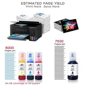 502 Ink Bottles Refill T502 Ink L&C Compatible Refill Ink Bottles Replacement 502 T502 Ink for Epson Printers