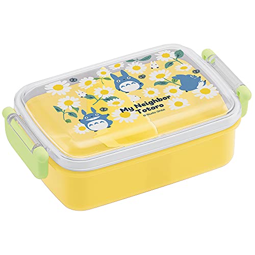 My Neighbor Totoro Bento Lunch Box (15oz) - Cute Lunch Carrier with Secure 2-Point Locking Lid - Authentic Japanese Design - Durable, Microwave and Dishwasher Safe - Daisies