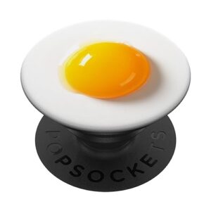 egg white orange foodie sunnyside up fried egg yolk food popsockets standard popgrip