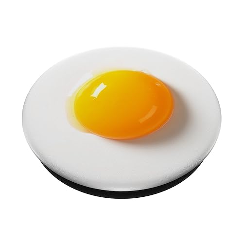 Egg white orange foodie Sunnyside up Fried Egg yolk food PopSockets Standard PopGrip