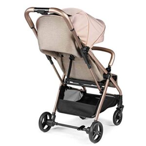 Peg Perego Selfie – Self-Folding, Light Weight, Compact Stroller – Compatible with All Primo Viaggio 4-35 Infant Car Seats - Made in Italy - Mon Amour (Beige, Pink, & Rose Gold)