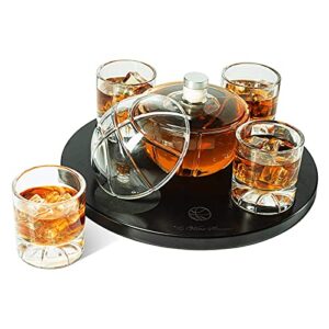 Basketball Decanter Set, Whiskey Scotch or Bourbon Decanter Perfect for Basketball Enthusiasts by The Wine Savant