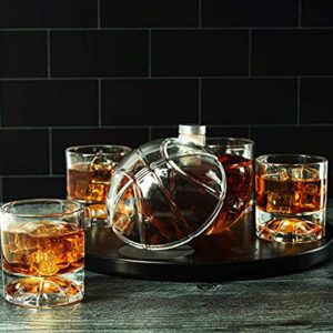 Basketball Decanter Set, Whiskey Scotch or Bourbon Decanter Perfect for Basketball Enthusiasts by The Wine Savant