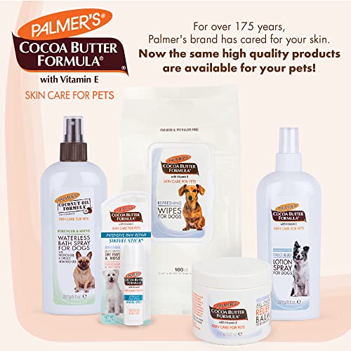 Palmer's for Pets Cocoa Butter Fragrance Free All Over Relief Balm for Dogs | Dog Skin Soother Balm, Dog Paw Balm for Dry Skin & Pads Cocoa Butter Formula with Vitamin E for Pets (FF15589)