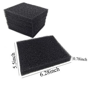 Aquarium Bio Fitler Media Sponge, 6.28 x 5.5 x 0.78 inch 6pcs Foam Filter Pad Inserts for ML350