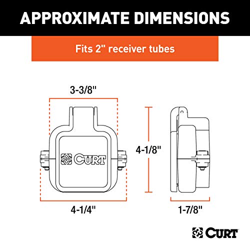 CURT 58265 Protective GMC MultiPro, Chevy Multi-Flex Tailgate Sensor for Towing Accessories, 2-Inch Receiver Hitch Cap,Black