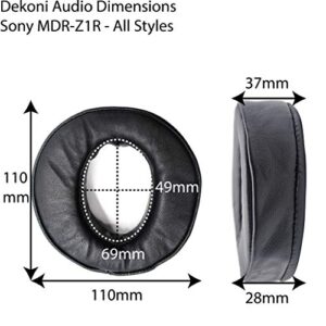 Dekoni Replacement for Sony MDR-Z1R Headphone Earpads, Foam Ear Cushions, 1 Pair (Elite Sheepskin)