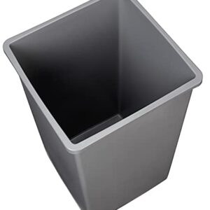 AmazonCommercial 25 Gallon Square Waste Container, Grey, 2-pack