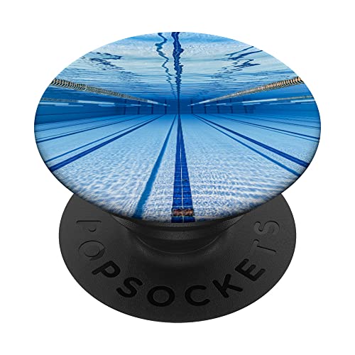 Swimming Pool Blue Water Swimmer PopSockets Swappable PopGrip