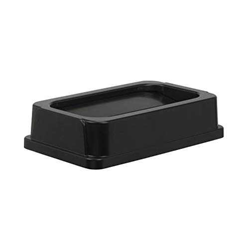 AmazonCommercial 23 Gallon Double Flip Lid for Slim Trash Can, Black, 1-Pack