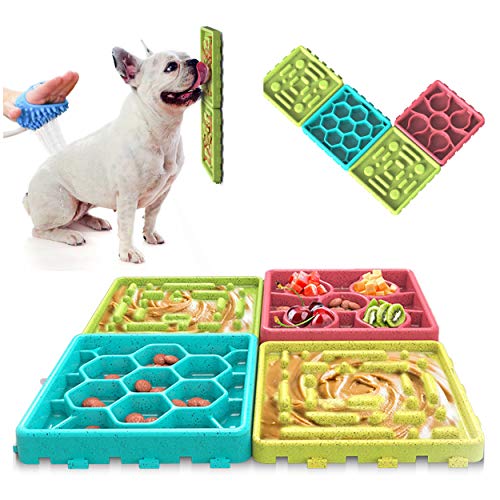 Any Pet - Slow Feeding Mat, Tray, Slow Feeder Dog Bowls, Food Mat for Dog, Dog Lick Pad Anxiety Relief Feeding Mat with Suction