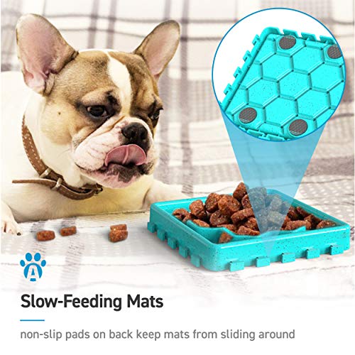 Any Pet - Slow Feeding Mat, Tray, Slow Feeder Dog Bowls, Food Mat for Dog, Dog Lick Pad Anxiety Relief Feeding Mat with Suction