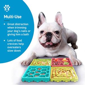 Any Pet - Slow Feeding Mat, Tray, Slow Feeder Dog Bowls, Food Mat for Dog, Dog Lick Pad Anxiety Relief Feeding Mat with Suction