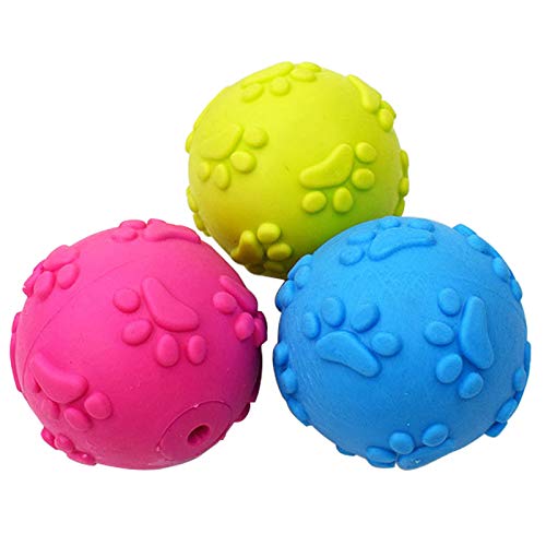 Nlmskzzy Dog Squeaky Balls ，Dog Balls for Small Medium Large Dogs Squeaky Toy Balls 3 Pcs