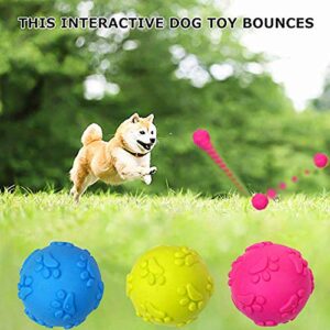 Nlmskzzy Dog Squeaky Balls ，Dog Balls for Small Medium Large Dogs Squeaky Toy Balls 3 Pcs