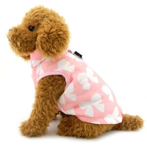 New Various Pet Cat Dog Soft Padded Vest Harness Small Dog Clothes Pink Bow XL