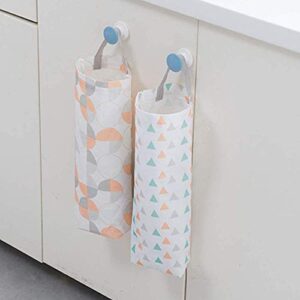 4pcs Plastic Bags Dispenser Organizer for Kitchen Shopping Bag Holder Wall Mounted Grocery Bag Holder,Hanging Garbage Bag Dispenser for Trash Bags Storage with Adhesive Hooks