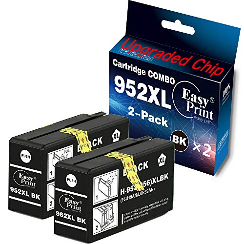 EASYPRINT Compatible (2X Black) 952XL Ink Cartridges Used for High Yield HP OfficeJet Pro 7720/ 7740/ 8210/ 8216/ 8702/ 8710/ 8715/ 8720/ 8725/ 8730/ 8740 Printers