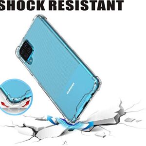 Folmeikat Samsung Galaxy A12 Phone Case, Clear Transparent Reinforced Corners TPU Shock-Absorption Flexible Cell Phone Cover for Samsung A12 6.5"(2021) (Clear)