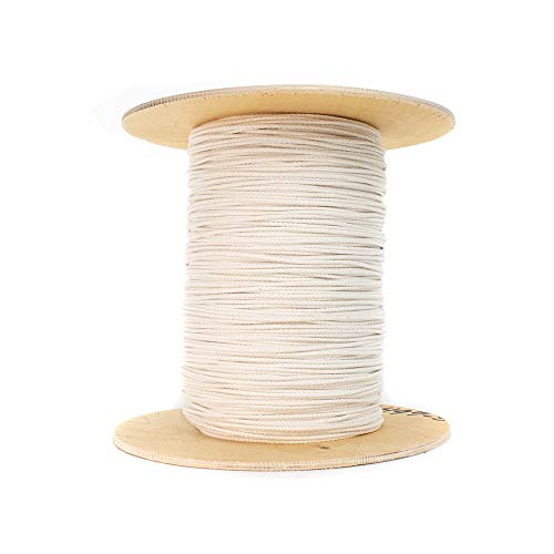 West Coast Paracord Diamond Braid Cotton Rope - All-Purpose Natural Sash Cord - Durable and Lightweight (100 Feet, 1/8 Inch)