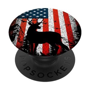 buck deer hunting american flag design popsockets standard popgrip