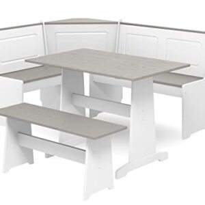 Linon Grey and White Breakfast Dining Set Ardmore Nook