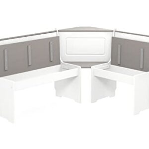 Linon Grey and White Breakfast Dining Set Ardmore Nook