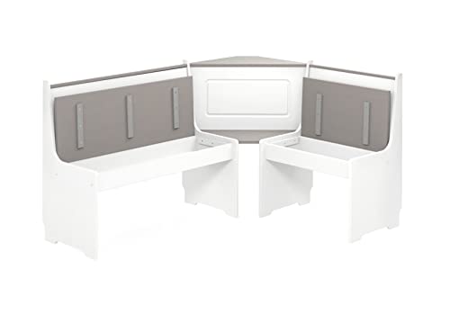 Linon Grey and White Breakfast Dining Set Ardmore Nook