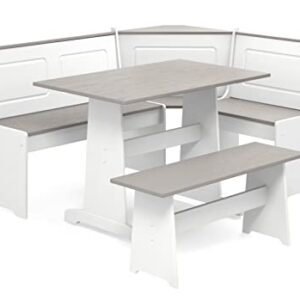 Linon Grey and White Breakfast Dining Set Ardmore Nook