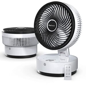 pro breeze personal table fan with remote control, 8” desk fan, powerful turbo whisper quiet fan motor, 24 speeds, 4 modes & 12 hour timer, table fan for bedroom, tabletop fan air circulator