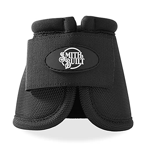 SmithBuilt Equine Hoof Overreach No Turn Ballistic Bell Boots for Horses, Black - Medium