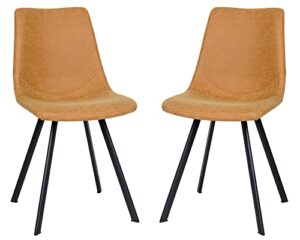 leisuremod markley dining chair, light brown