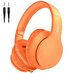 lobkin wireless bluetooth headphones, over-ear headphones with built-in hd mic,40h playtime, foldable wireless and wired stereo headphones for gym/pc/home