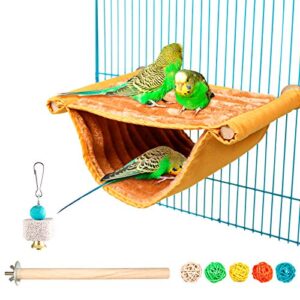 bird nest house winter warm parrot house bed hammock tent toy bird cage perch stand for parrots budgies parakeet cockatiels lovebird cockatoo finch hamster chinchilla and other small animals (h01)