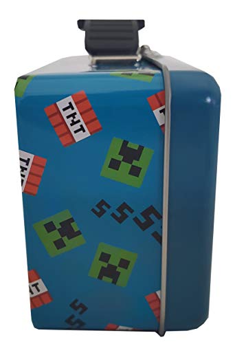 The Tin Box Company Minecraft Pencil and Tote Box (639407-12) , Blue small