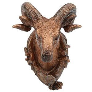 oumefar standard workmanship vintage animal-shape wall hook coat hanging hook mounted hanger animal head decoration hooks preservative for bathroom (goat (antique copper))