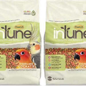 Higgins 2 Pack of Intune Complete and Balanced Diet Conure and Cockatiel Food, 2 Pounds Each