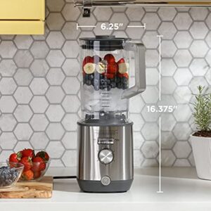 GE Blender | 5-Speed + Pulsing Option | Kitchen Essentials Blender for Shakes, Smoothies & More | Large 64 oz Tritan Jar, 7-9 Servings per Batch | Stainless Steel Blades & Exterior Finish | 1000 Watts