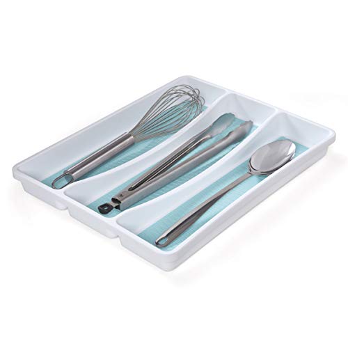 Copco Basics 3 Compartment Drawer Organizer, Aqua Sky