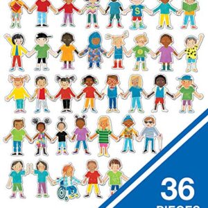 Carson Dellosa All are Welcome 36-Piece Student Diversity Cutouts, 36 Diverse Students Cutouts for Bulletin Board and Diverse Classroom Décor, Inclusive Cutouts for Classroom