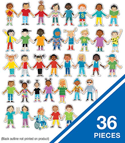 Carson Dellosa All are Welcome 36-Piece Student Diversity Cutouts, 36 Diverse Students Cutouts for Bulletin Board and Diverse Classroom Décor, Inclusive Cutouts for Classroom